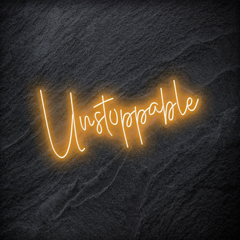 "Unstoppable" LED Neon Schriftzug – NEONEVERGLOW